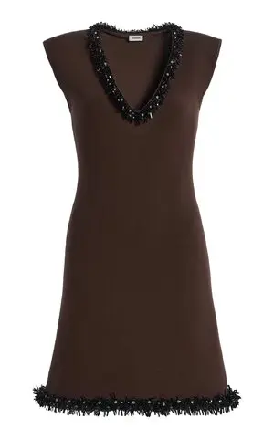 Simkhai Suki Embellished Mini Dress - Brown