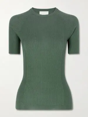 Sasuphi Ribbed Cashmere And Silk-blend T-shirt