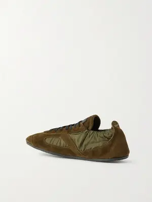 Proenza Schouler Shell-trimmed Suede Sneakers - Green