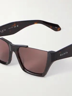 Alaïa Square-frame Sunglasses - Brown