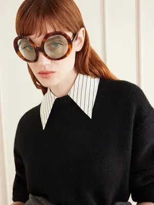 Celine Round-frame Acetate Sunglasses