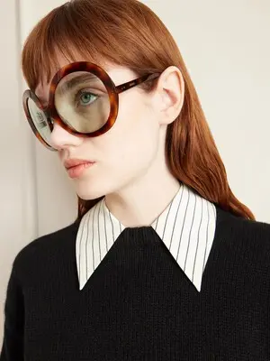 Celine Round-frame Acetate Sunglasses
