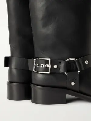GANNI Buckled Biker Boots - Black
