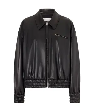 JIL SANDER Leather Bomber Jacket