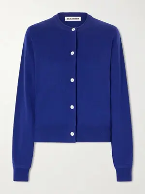 JIL SANDER Virgin Wool Cardigan - Blue