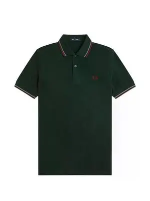 Fred Perry Striped-trim Polo Shirt - Green
