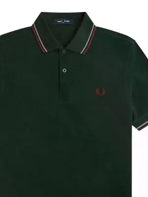 Fred Perry Striped-trim Polo Shirt - Green