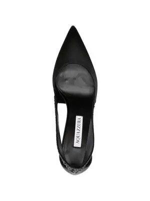 AQUAZZURA Embellished Leather Pumps - Black
