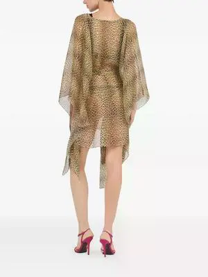 Roberto Cavalli Leopard Print Tie Beachwear