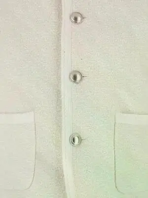 DUNST Collarless Tweed Jacket With Embroidered Trim