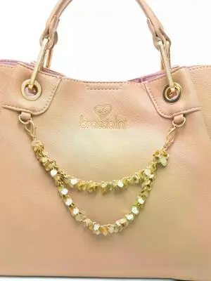 BRACCIALINI Amy Hearts-chain Tote Bag - Neutrals