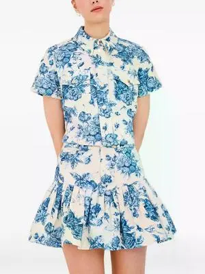 Cara Cara Ohara Floral-print Mini Skirt