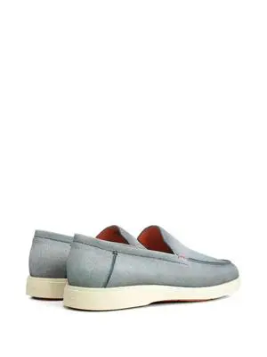 Santoni Stitch-detail Loafers - Blue