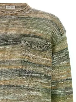 ROBERTO COLLINA Striped Crew-neck Sweater