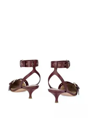 Red Valentino Studded Buckle Pumps - Red