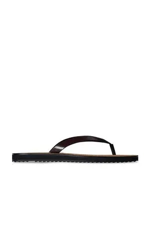 THE ROW City Flip Flop - Bordeaux & Natural