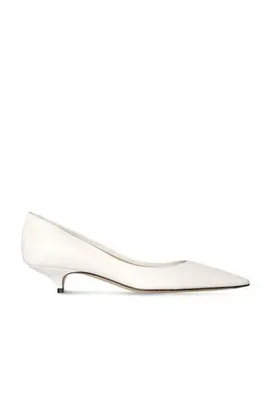 THE ROW Liisa Two Kitten Pump - Optic White