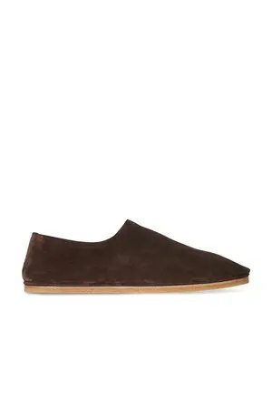 THE ROW Perrick Slipper - Lacquer Brown