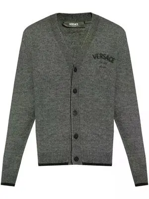 Versace Ribbed Cardigans For Men