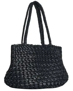 THE ROW Estelle Two Raffia Bag - Black