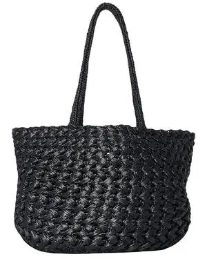 THE ROW Estelle Two Raffia Bag - Black