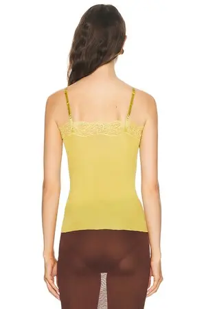 Saint Laurent Lace Tank Top - Chartreuse