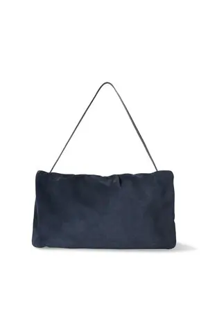 THE ROW Xl Bourse Suede Bag - Blue