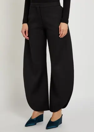 Alaïa Sculpted Wool Trousers - Black