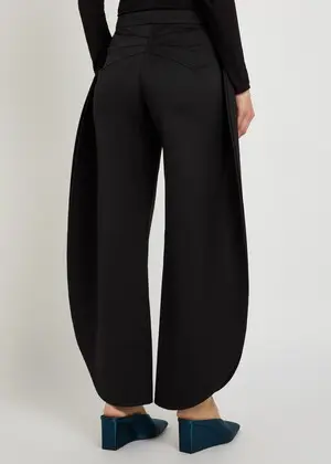 Alaïa Sculpted Wool Trousers - Black