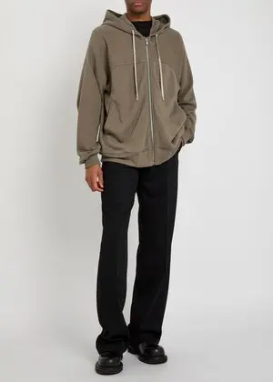 Rick Owens Hooded Cotton Sweatshirt - Brown