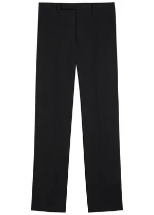 Rick Owens Dietrich Straight-leg Wool Trousers - Black