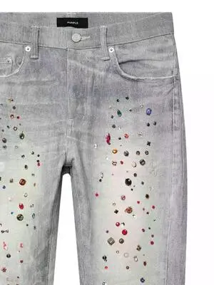 PURPLE BRAND Jewel Embellished Skinny Jeans