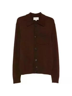Eric Bompard Ribbed Shirt-collar Cardigan