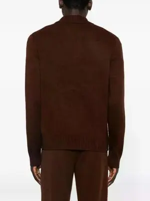 Eric Bompard Ribbed Shirt-collar Cardigan