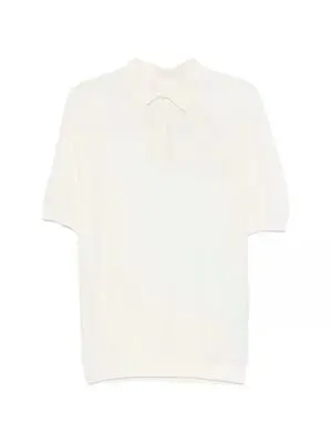 Eric Bompard Buttoned Short-sleeve Polo Shirt - White