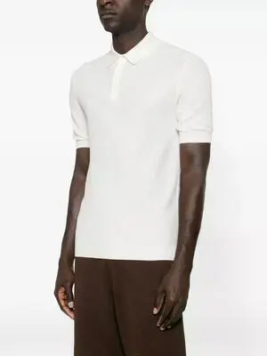 Eric Bompard Buttoned Short-sleeve Polo Shirt - White