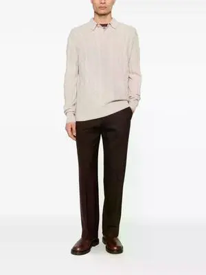 Eric Bompard Cable-knit Polo Shirt