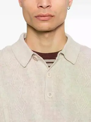 Eric Bompard Cable-knit Polo Shirt