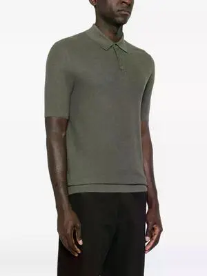 Eric Bompard Piqué-knit Button-fastening Polo Shirt - Green