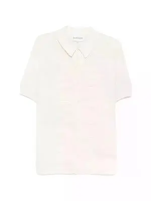 Eric Bompard Waffle-knit Buttoned Polo Shirt