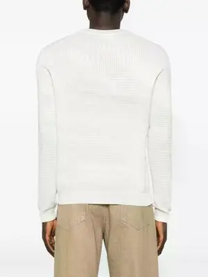 Eric Bompard Waffle-knit Round-neck Sweater