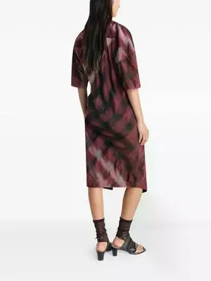 LEMAIRE Asymmetric Cowl Midi Shirt Dress