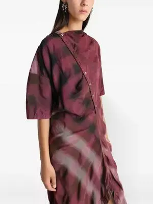 LEMAIRE Asymmetric Cowl Midi Shirt Dress