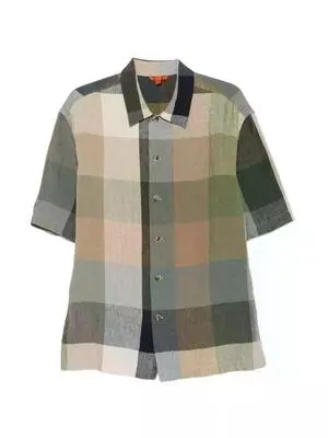 Barena Venezia Galia Check-pattern Short-sleeve Shirt