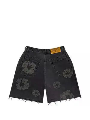 DENIM TEARS Wreath Denim Shorts - Black