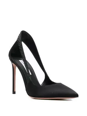 AQUAZZURA Crystal-embellished Pumps - Black