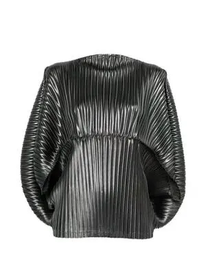 Issey Miyake Pleated Top - Black