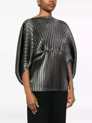 Issey Miyake Pleated Top - Black