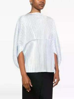 Issey Miyake Pleated Top - Blue