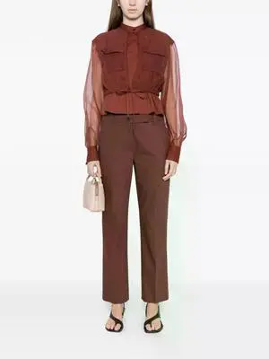 Brunello Cucinelli Pocket Drawstring Blouse